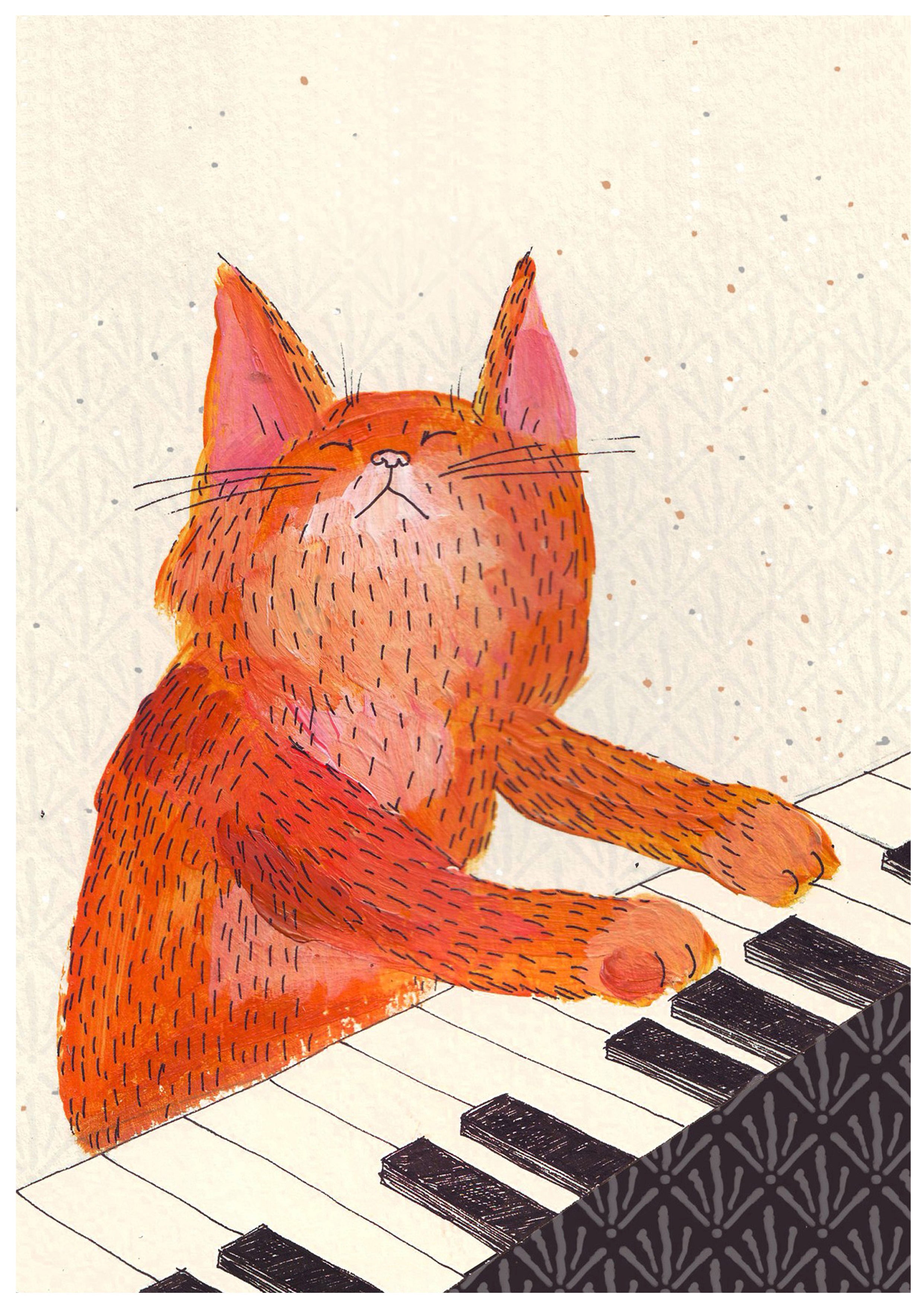 Keyboard Cat Print – Surfing Sloth